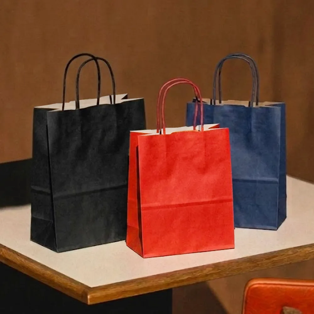 Coloured Twist Paper Carrier Bags | Rocaba Packaging